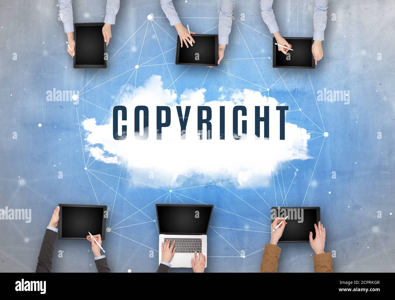 Group of people having a meeting with COPYRIGHT insciption, web ...