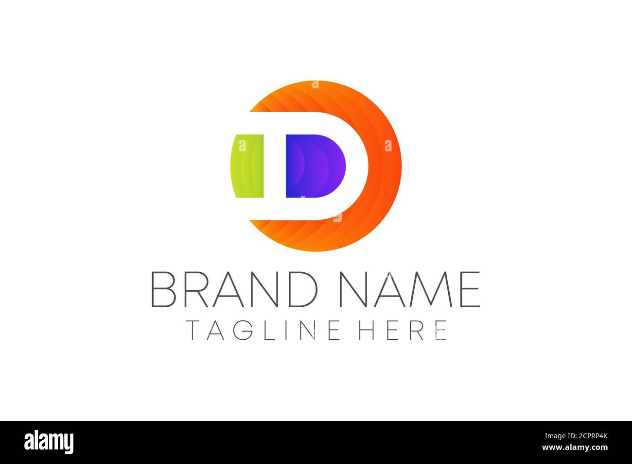 colorful d letter logo design vector for business Stock Vector Image ...