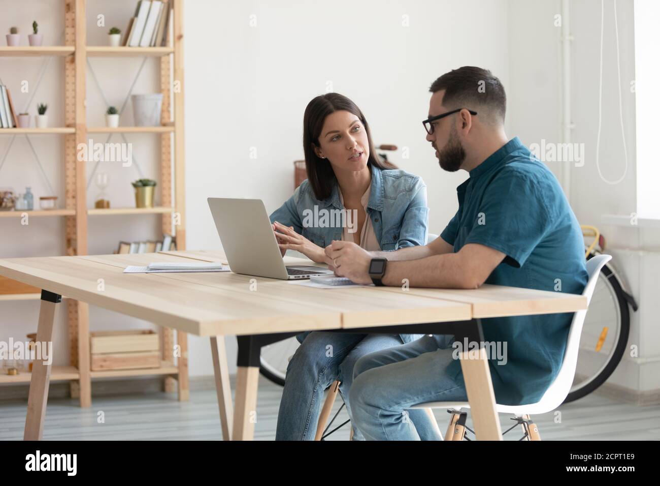 Working on project together hi-res stock photography and images - Alamy