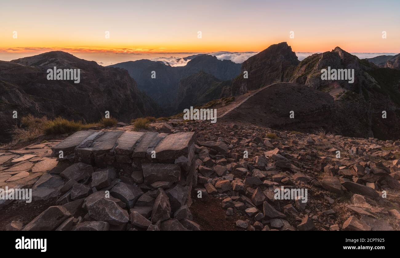 Madeira summits peaks sunset hi-res stock photography and images - Alamy