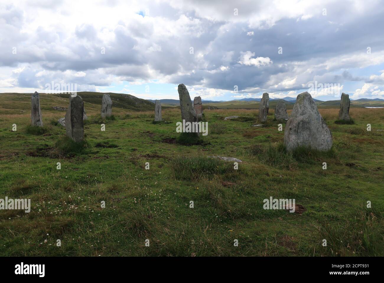 Calanais Standing Stones stone circle. The Hebridean Way. Outer ...