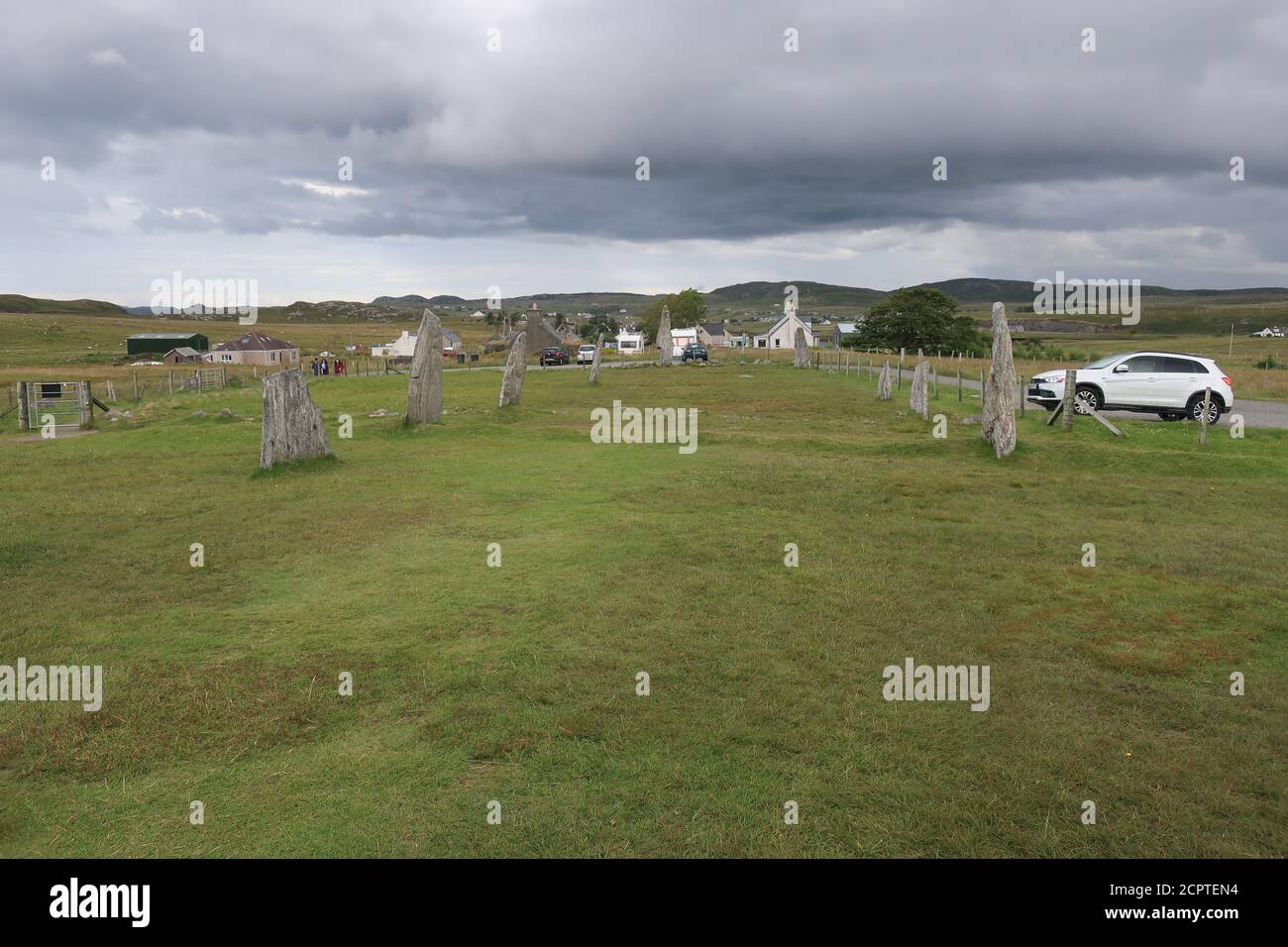 Calanais Standing Stones stone circle. The Hebridean Way. Outer ...