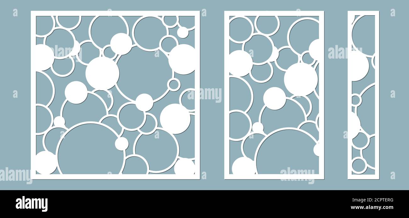 Vector illustration. Decorative panel lines, circles, balls, laser ...