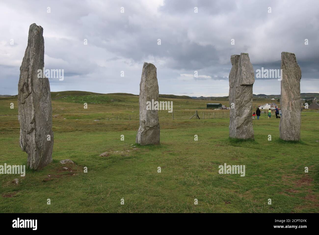 Calanais Standing Stones stone circle. The Hebridean Way. Outer ...
