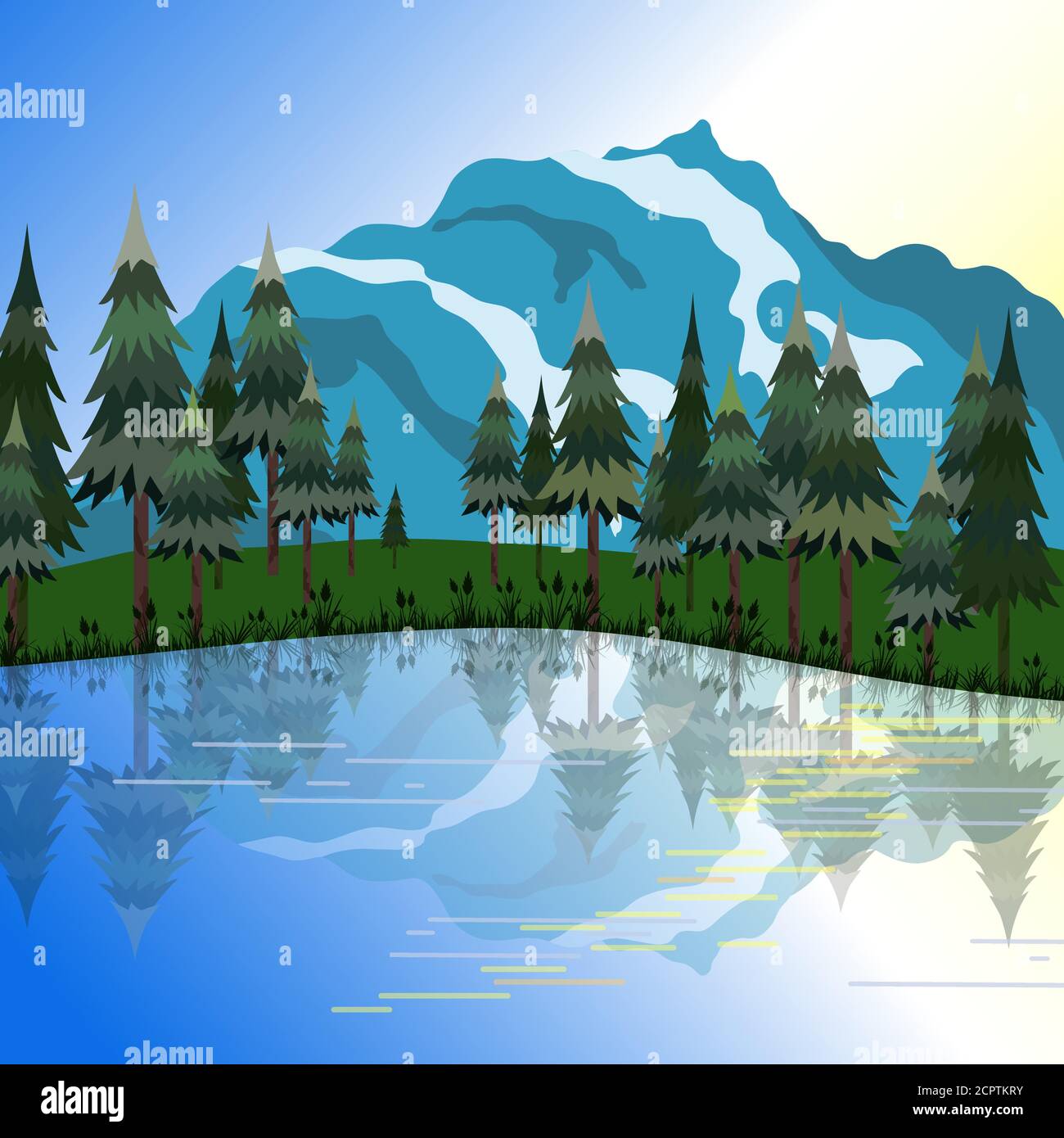 Green trees in park calm Stock Vector Images - Alamy