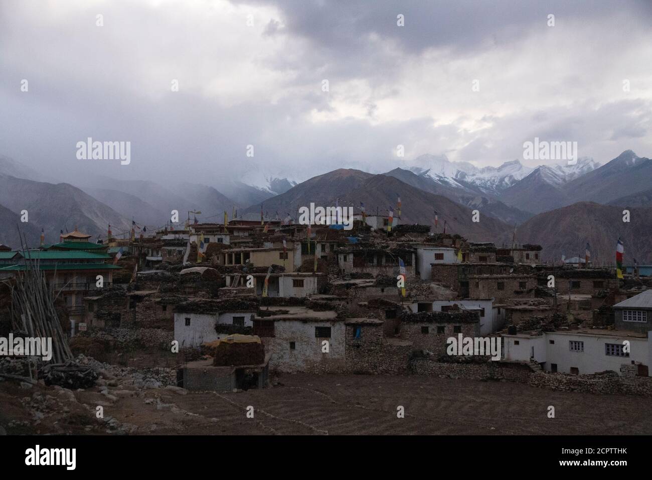 Clouds gather over Nako Village in Kinnaur on an afternoon as a Red ...