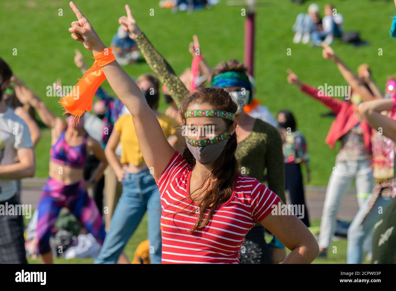 Members Of The Extinction Rebellion Group Dancing At The Museumplein ...