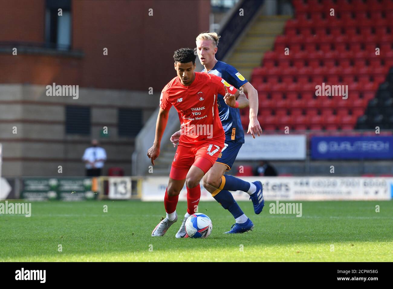 LONDON, ENGLAND. SEPTEMBER 19TH 2020 Louis Dennis of Leyton in action ...