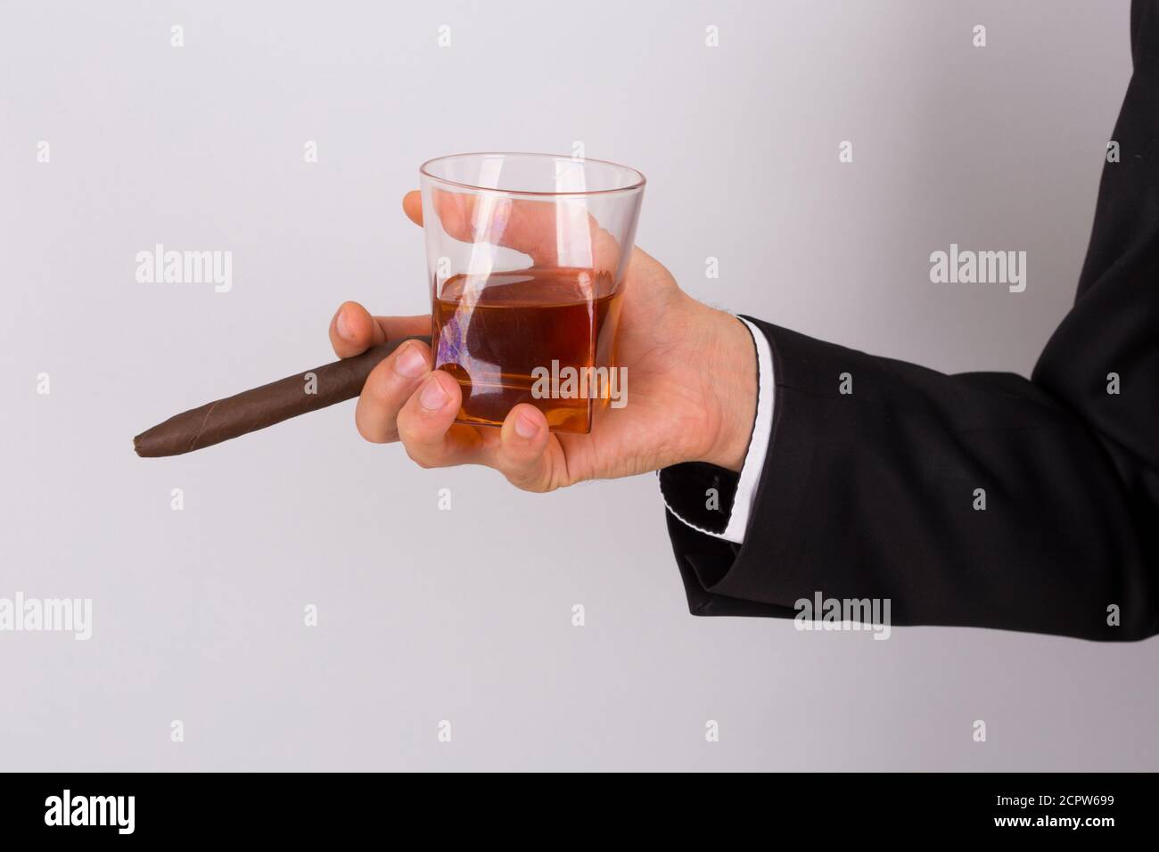 tycoon, grey background Stock Photo - Alamy