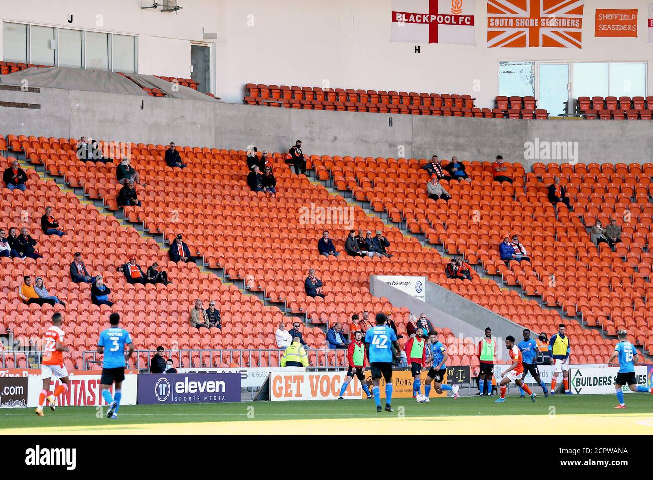 Blackpool fans watch action from stands hi-res stock photography and ...
