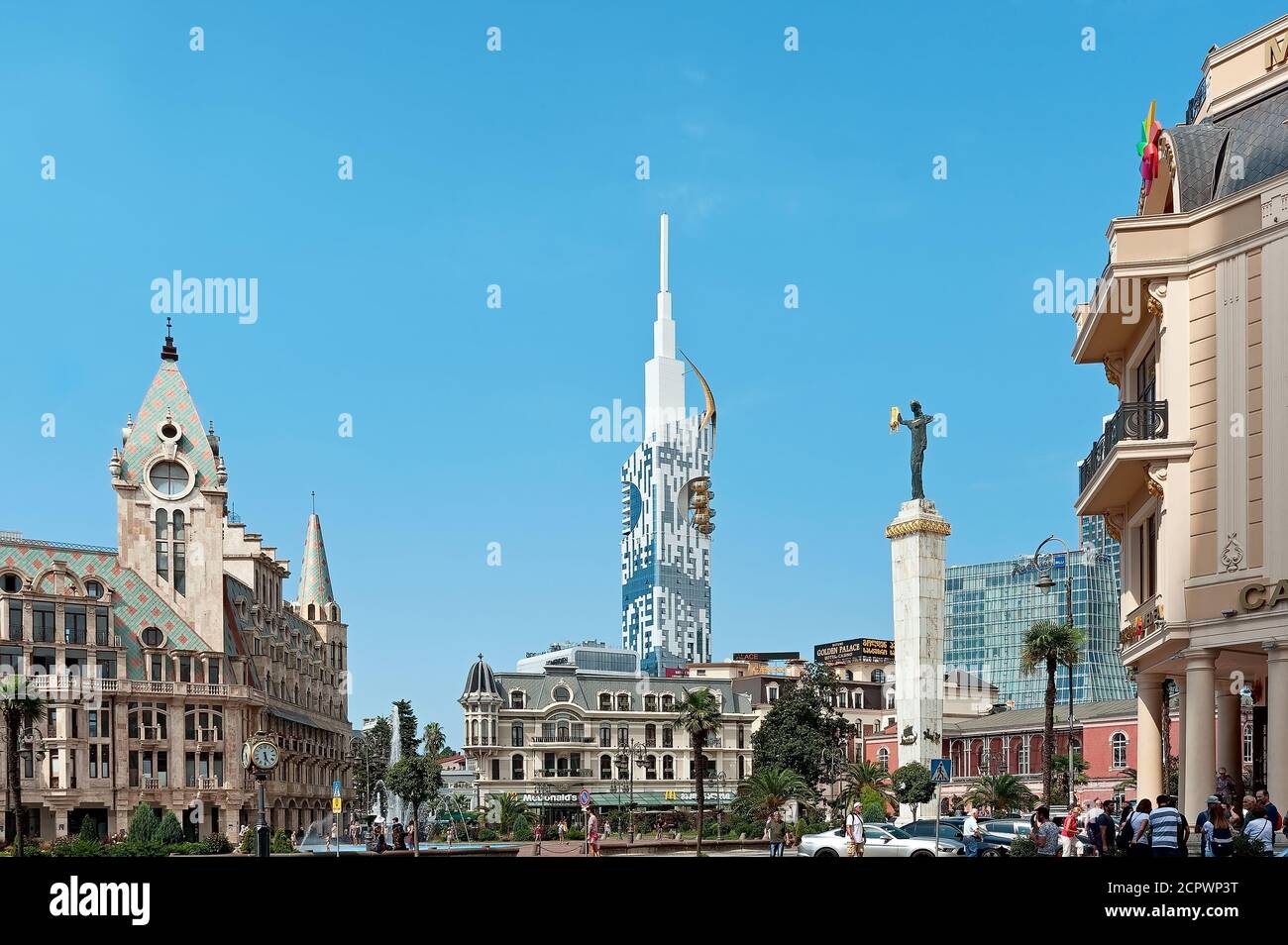 The central Europe square in Batumi, Georgia Stock Photo - Alamy
