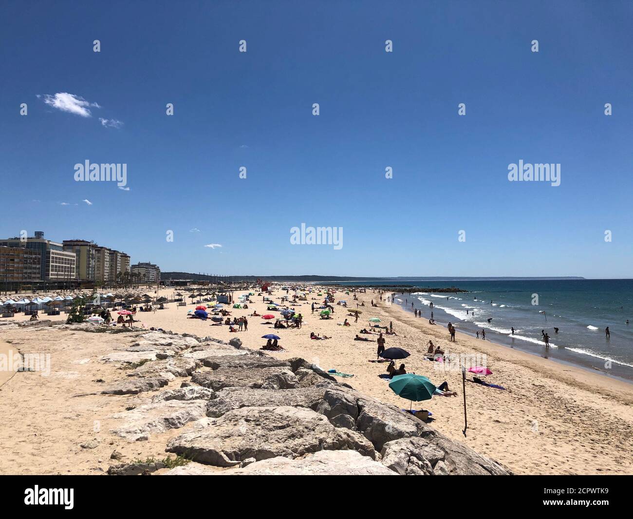 Costa da Caparica Beach, Portugal Stock Photo - Alamy