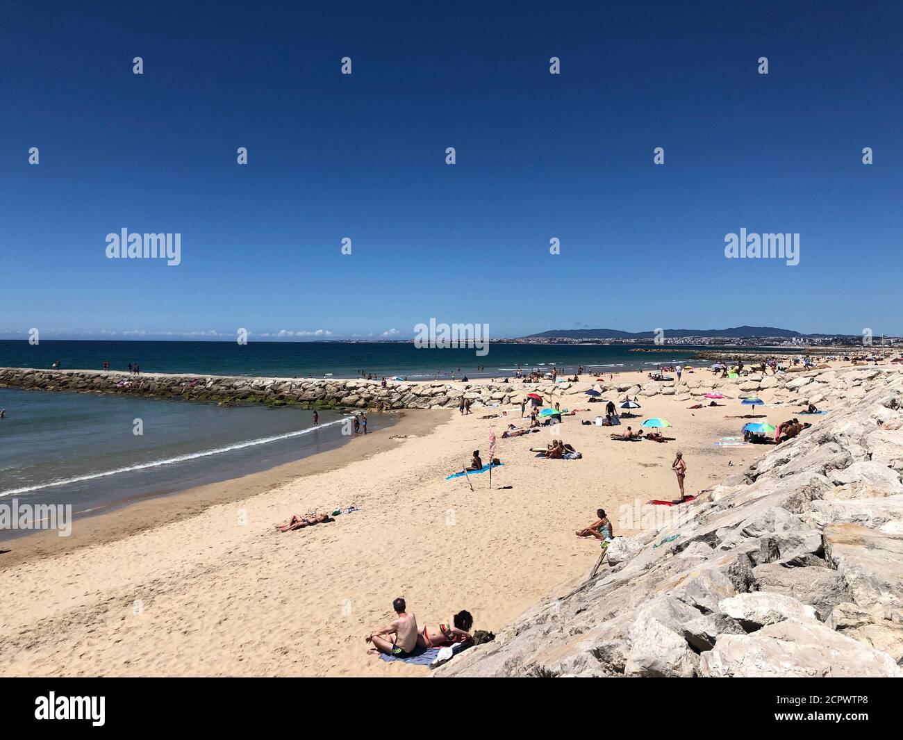 Costa da Caparica Beach, Portugal Stock Photo - Alamy