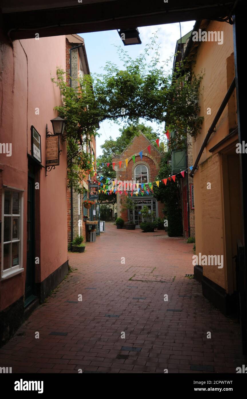 Norfolk House Yard, Diss, Norfolk Stock Photo - Alamy