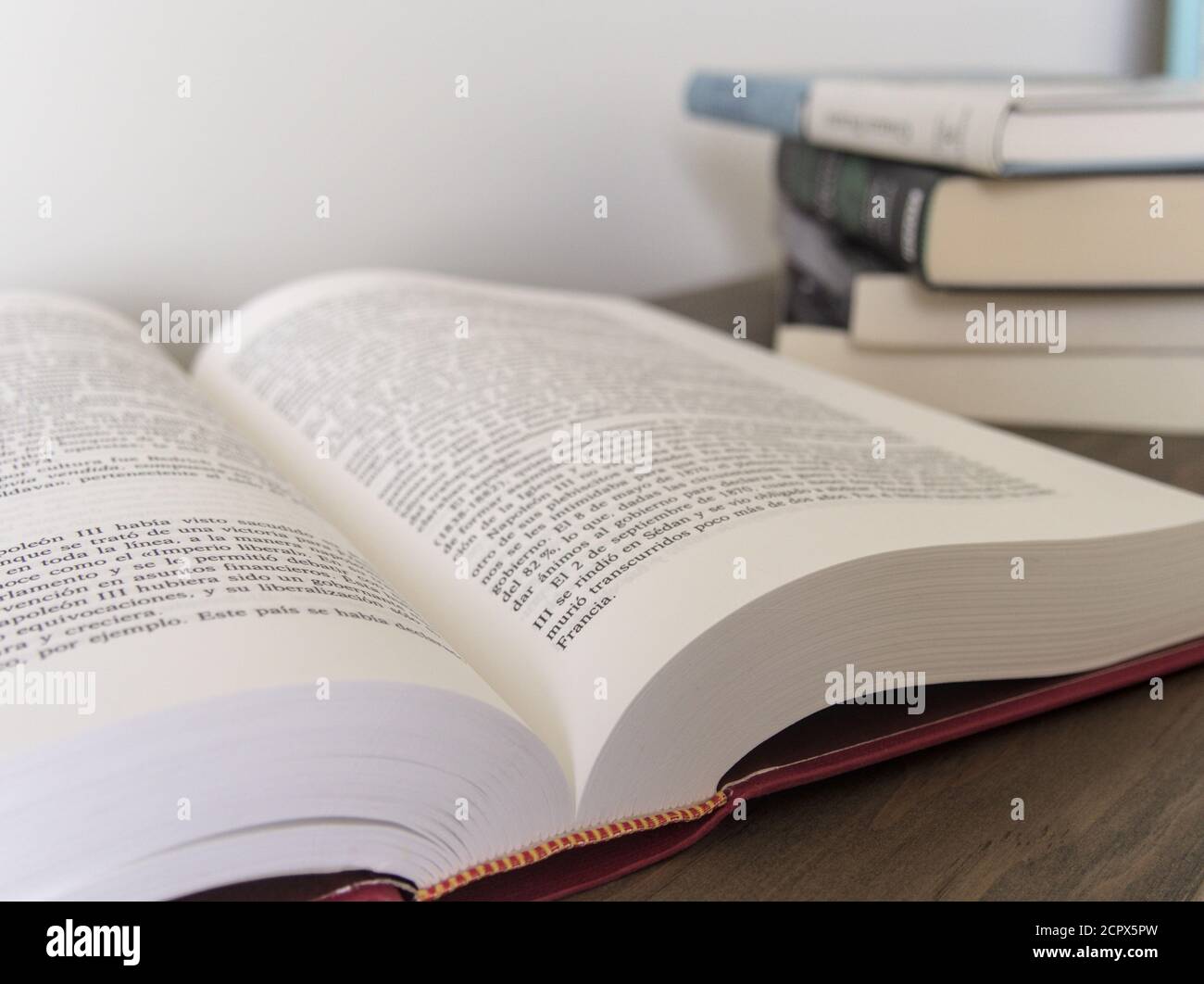 Stack books open book blur hi-res stock photography and images - Alamy