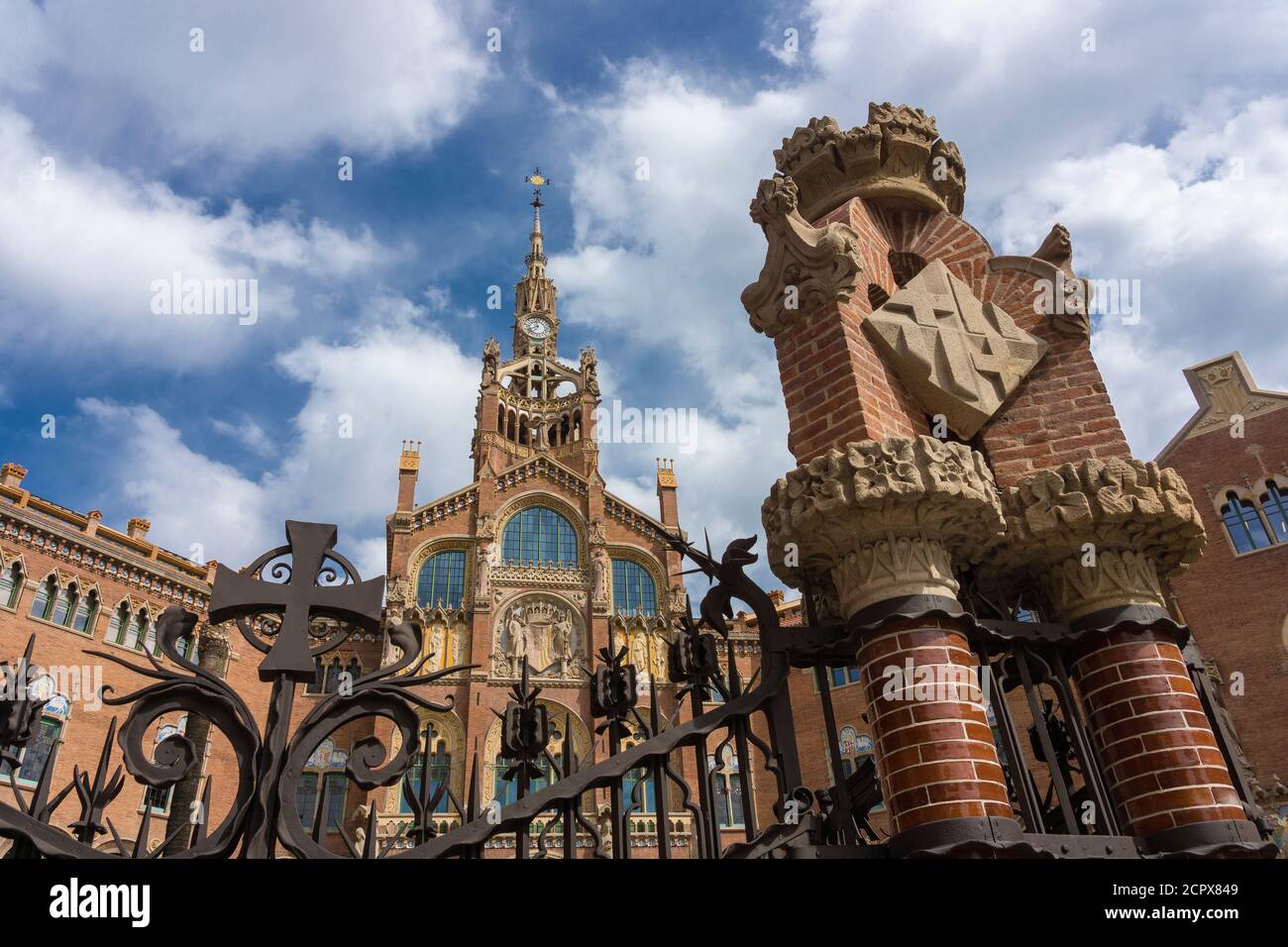 Barcelona, Hospital Sant Pau, masterpiece of modernism, Unesco World ...