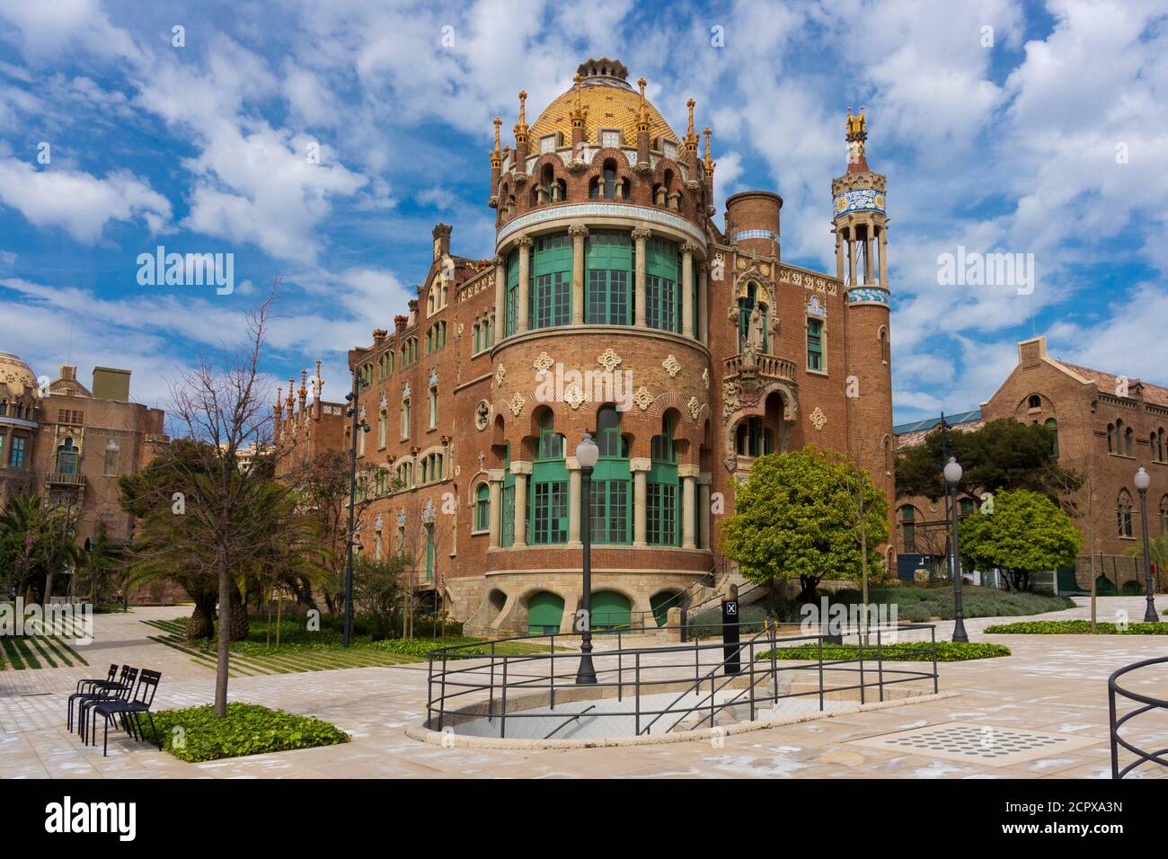 Barcelona, Hospital Sant Pau, historic hospital complex Stock Photo - Alamy