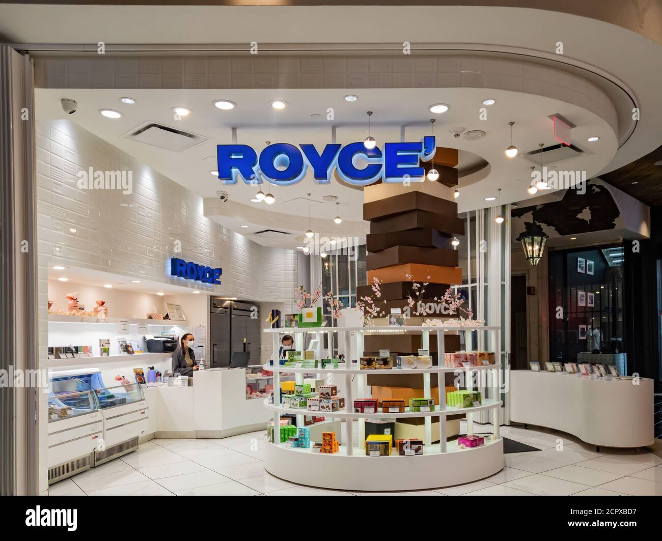 Las Vegas, SEP 1, 2020 - Interior view of the beautiful Royce chocolate ...