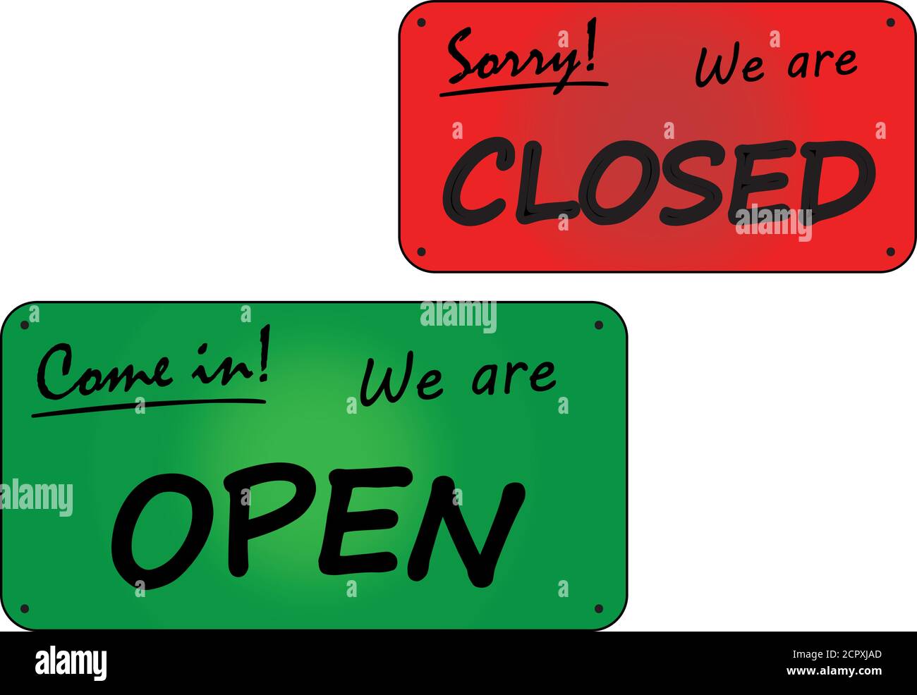 "OPEN" and "CLOSED" signs for your shop Stock Vector Image & Art - Alamy