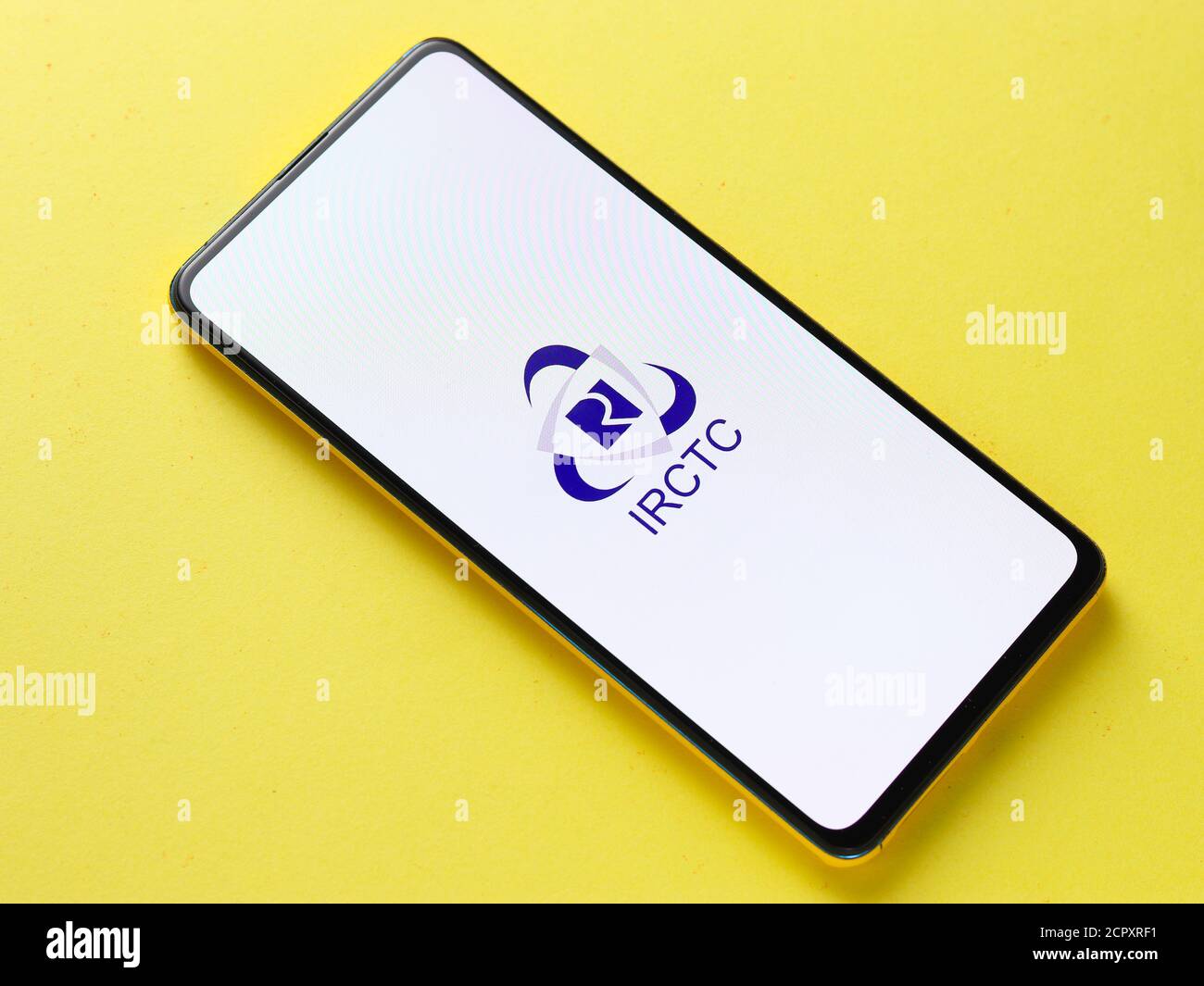 Assam, india - September 12, 2020 : Irctc logo on phone screen stock ...