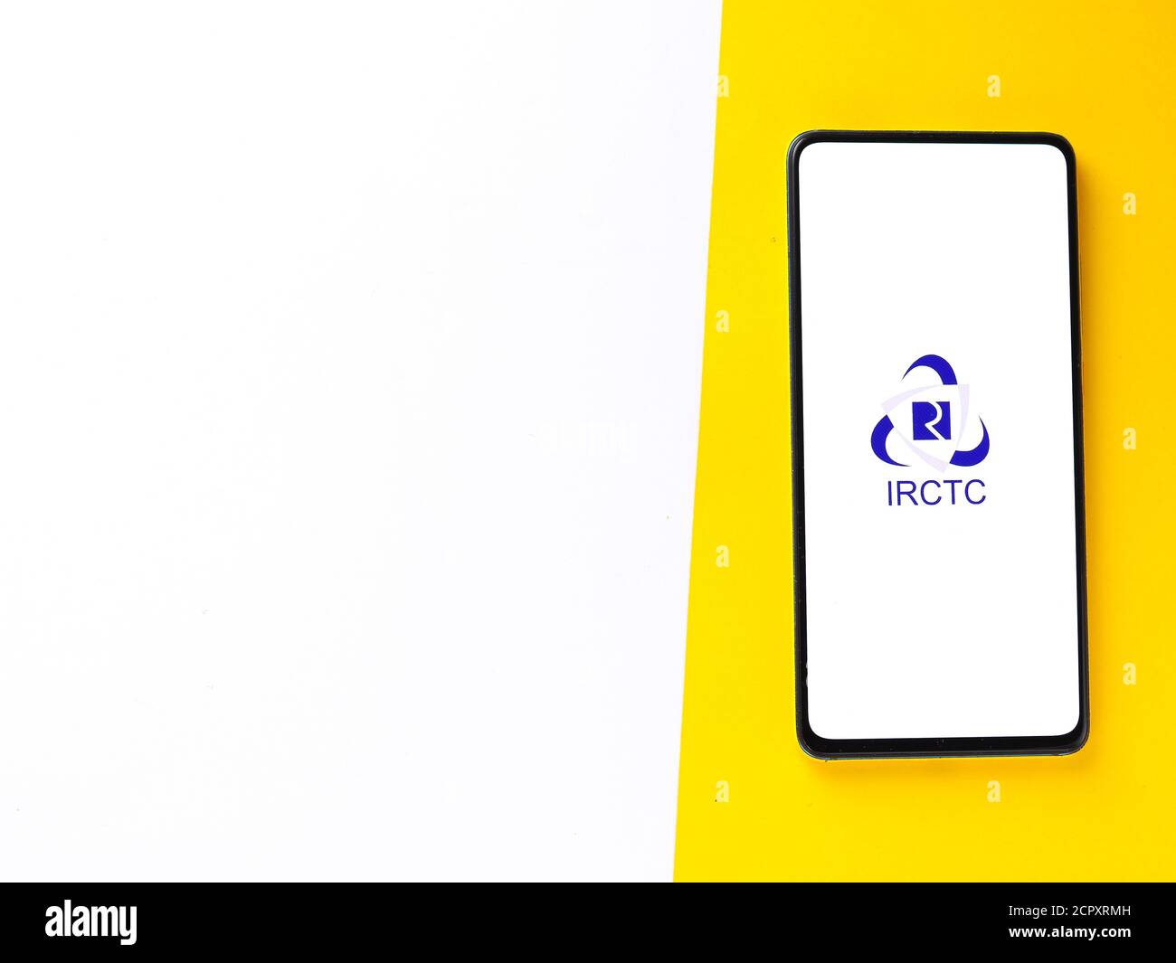 Assam, india - September 12, 2020 : Irctc logo on phone screen stock ...