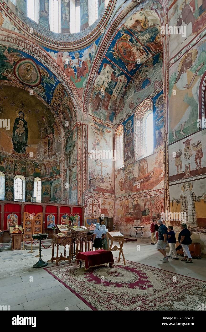 The interior of church of Virgin Mary the Blessed of Gelati monastery ...