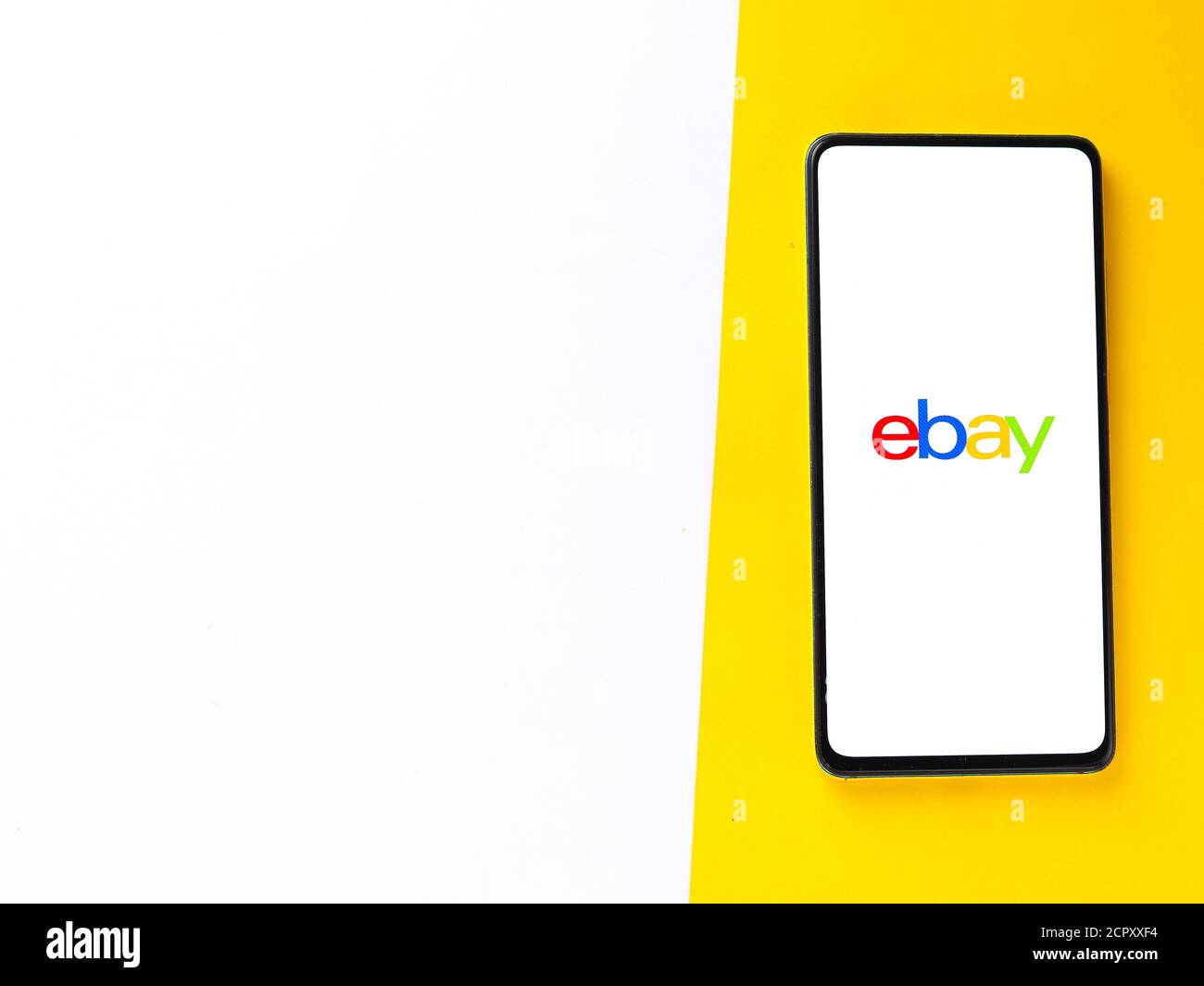 Assam, india - September 12, 2020 : Ebay logo on phone screen stock ...