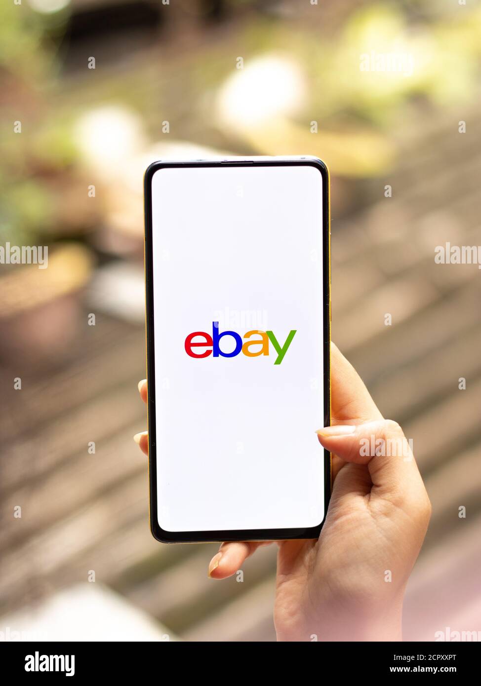 Assam, india - September 12, 2020 : Ebay logo on phone screen stock ...