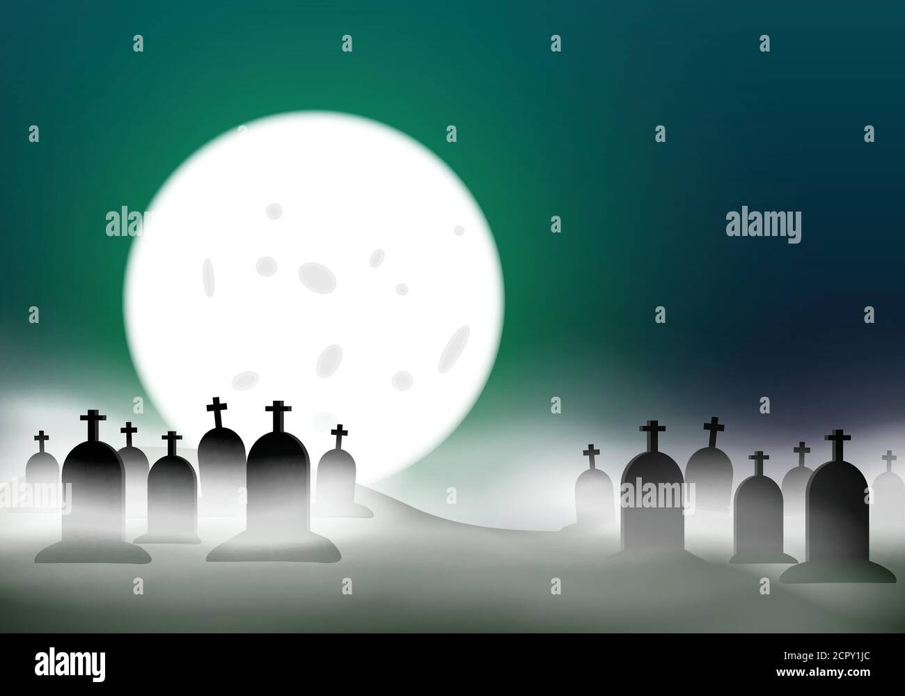 Cemetery background halloween Stock Vector Images - Alamy