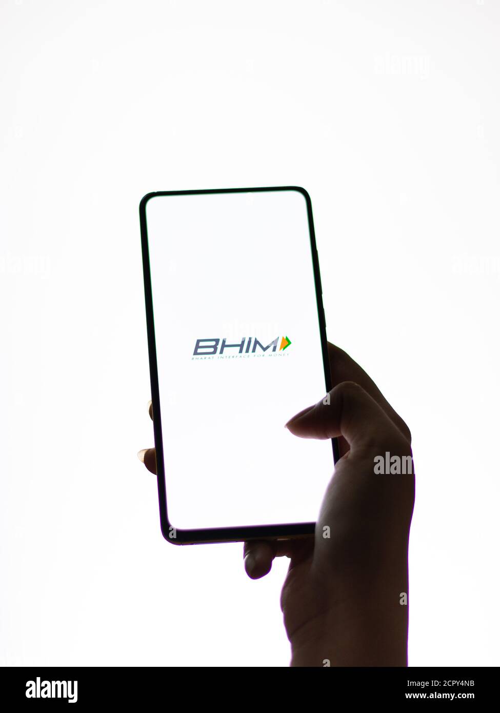 Assam, india - September 18, 2020 : Bhim upi logo on phone screen stock ...