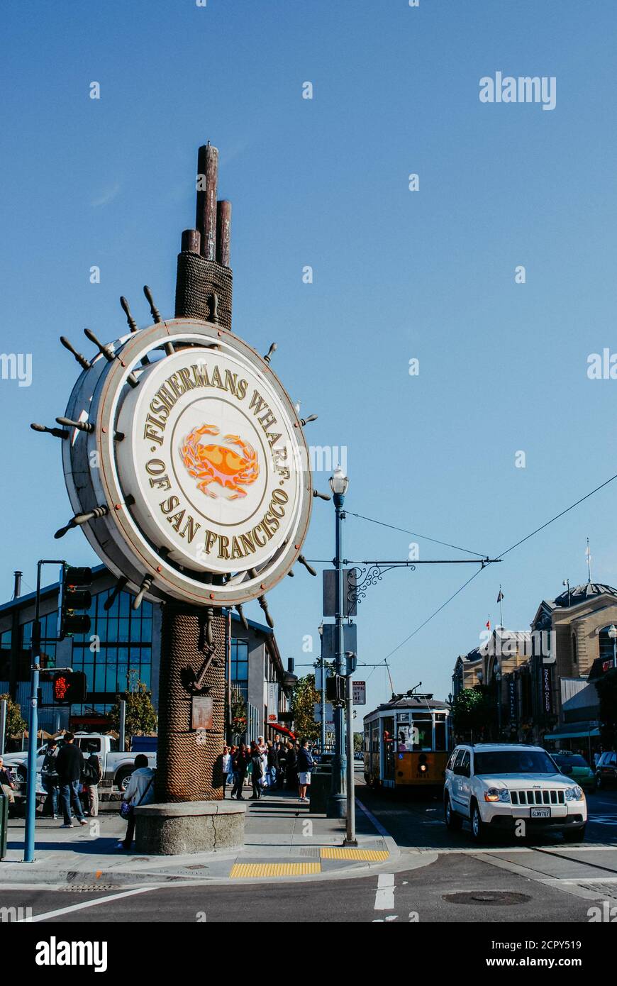 Fishermans wharf sign hi-res stock photography and images - Alamy