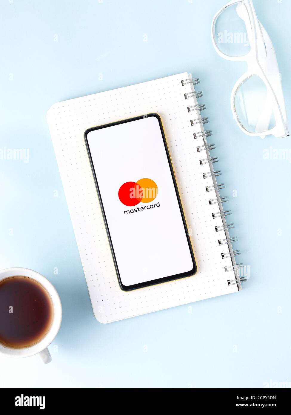 Assam, india - September 18, 2020 : Mastercard logo on phone screen ...