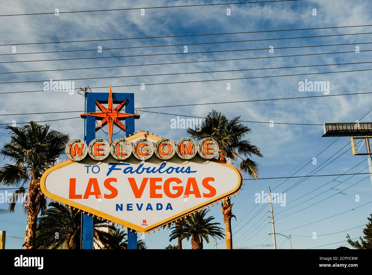 USA, Nevada, Las Vegas, famous Las Vegas welcome sign "Welcome to ...