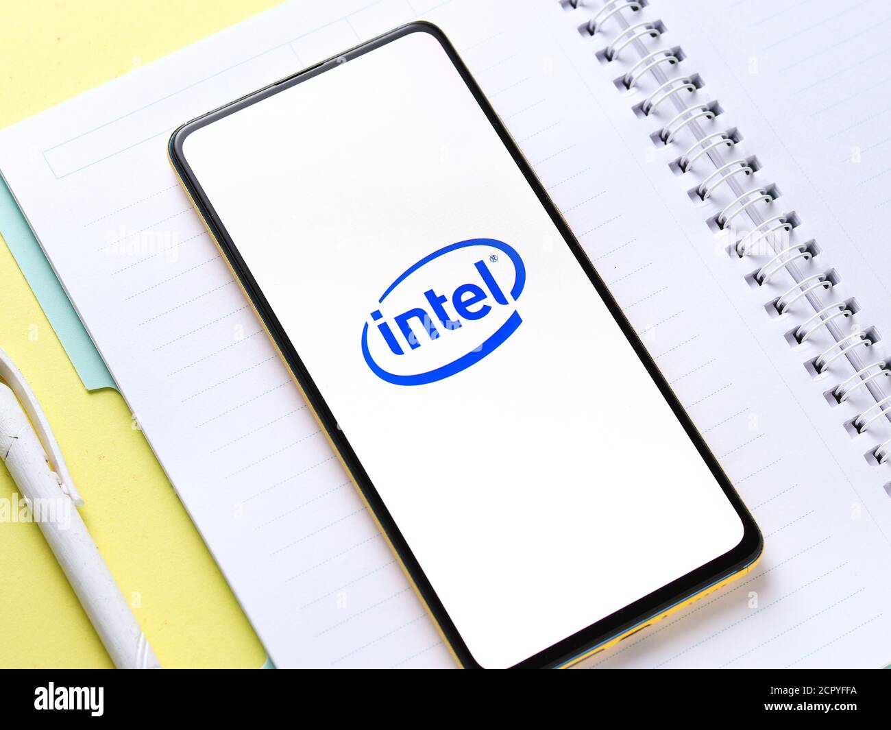 Intel new logo hi-res stock photography and images - Alamy