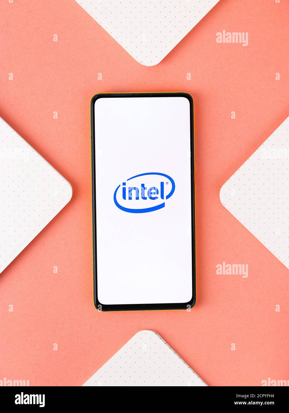 Intel new logo hi-res stock photography and images - Alamy