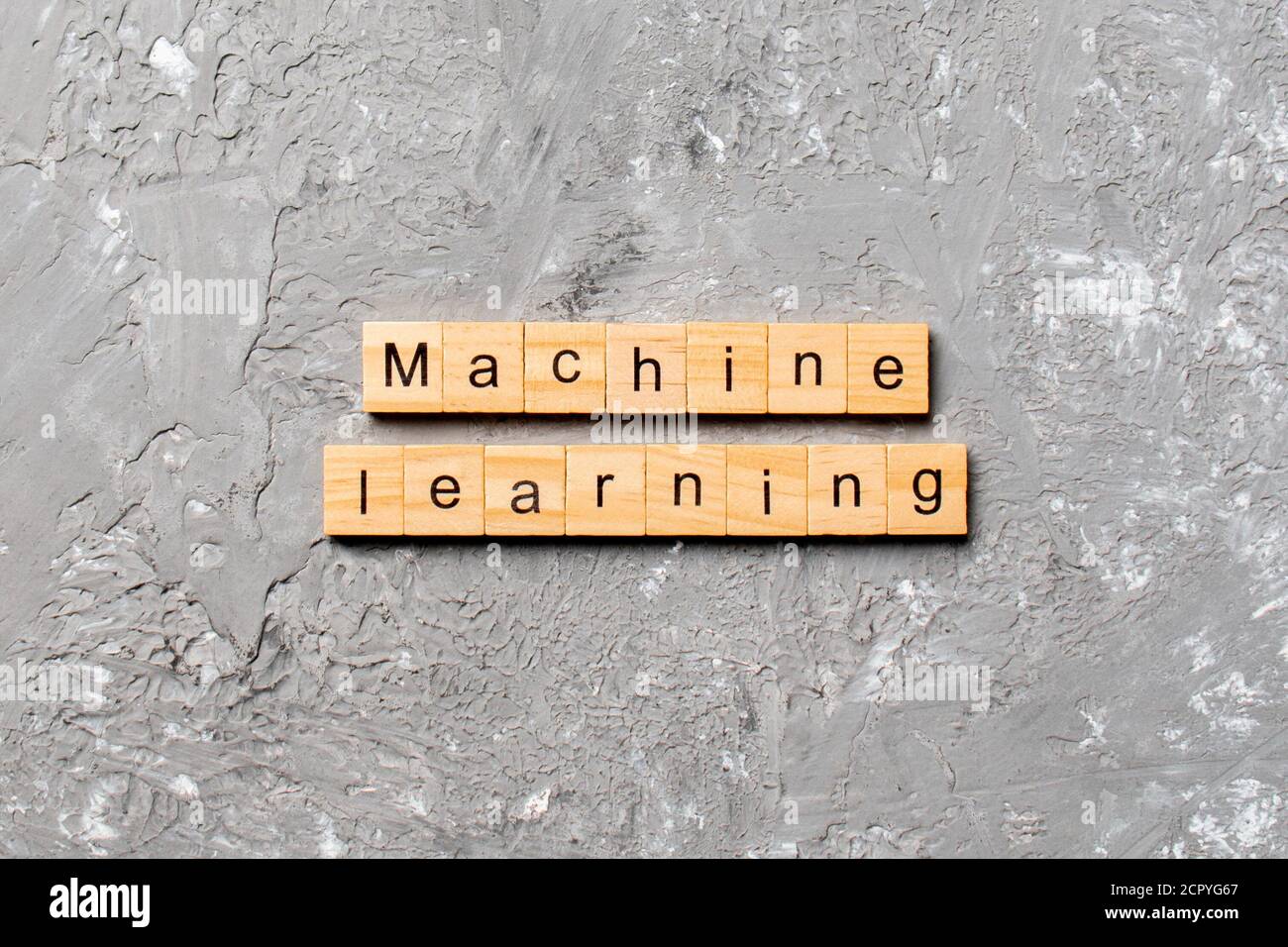 Machine learning word written on wood block. Machine learning text on ... Machine learning word written on wood block. Machine learning text on ...