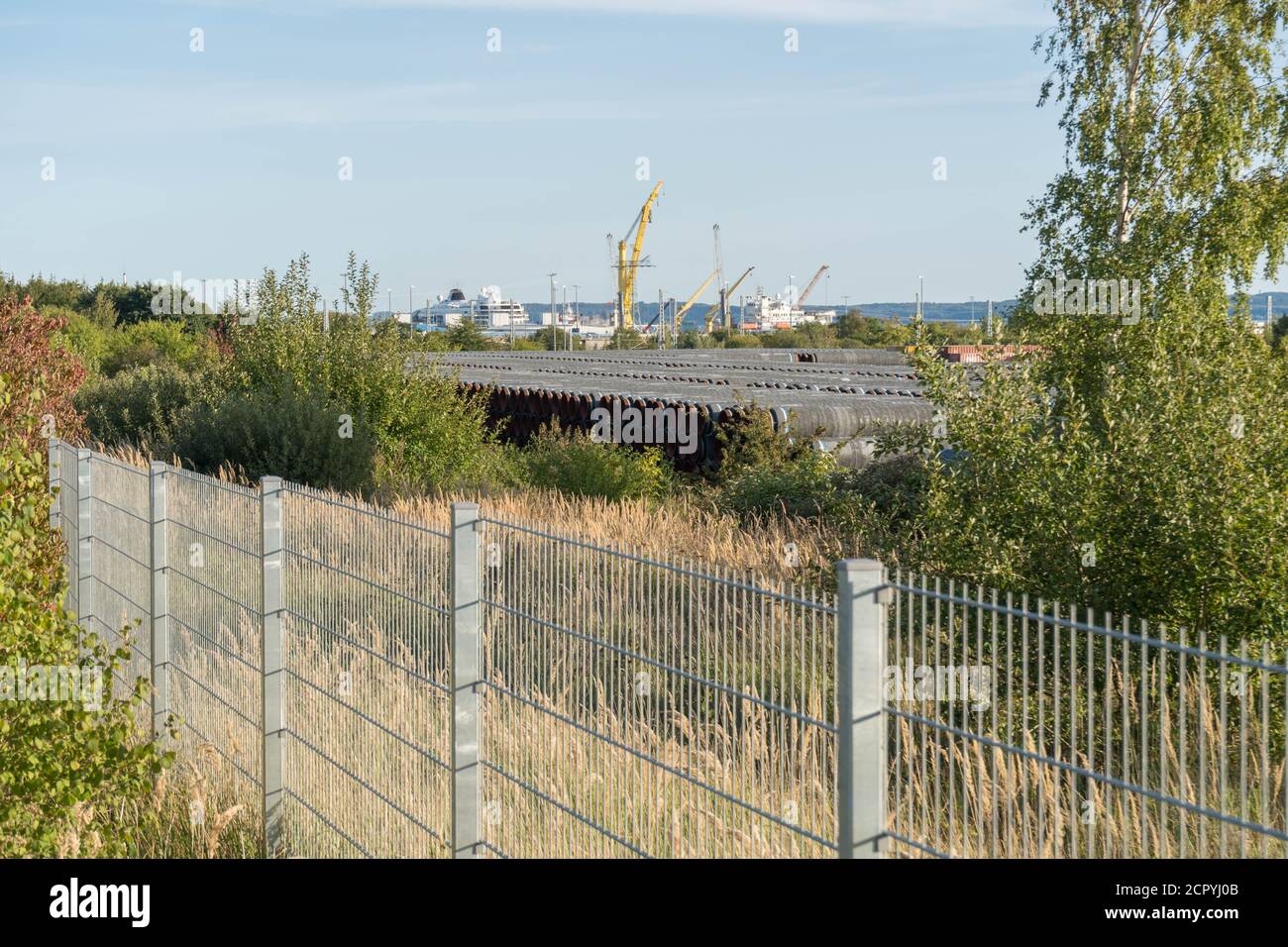 Germany. Rügen , Port Mukran, 17th September 2020. Port of Mukran, near ...