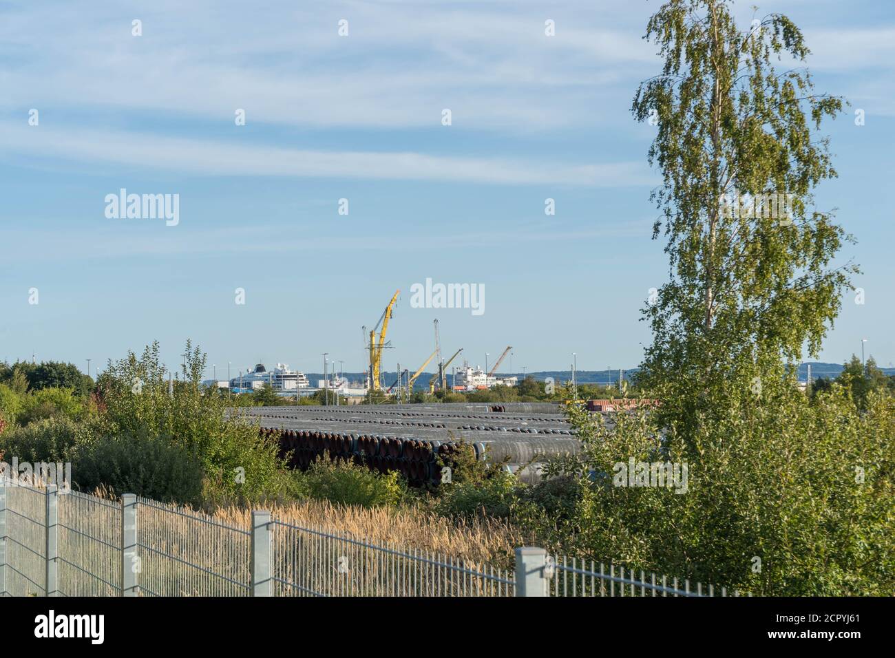 Germany. Rügen , Port Mukran, 17th September 2020. Port of Mukran, near ...