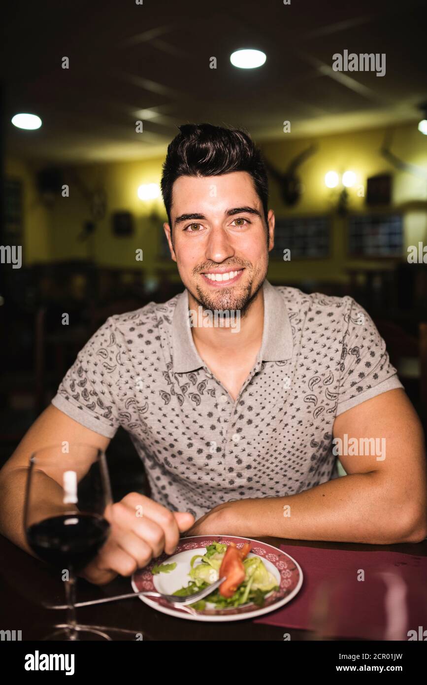 Man waiting alone in restaurant hi-res stock photography and images - Alamy