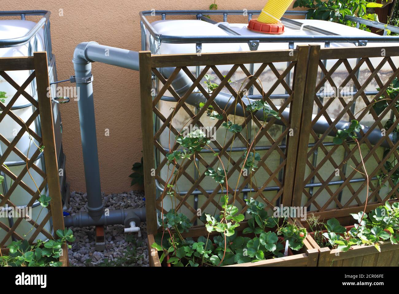 Rain water roof collection hi-res stock photography and images - Alamy