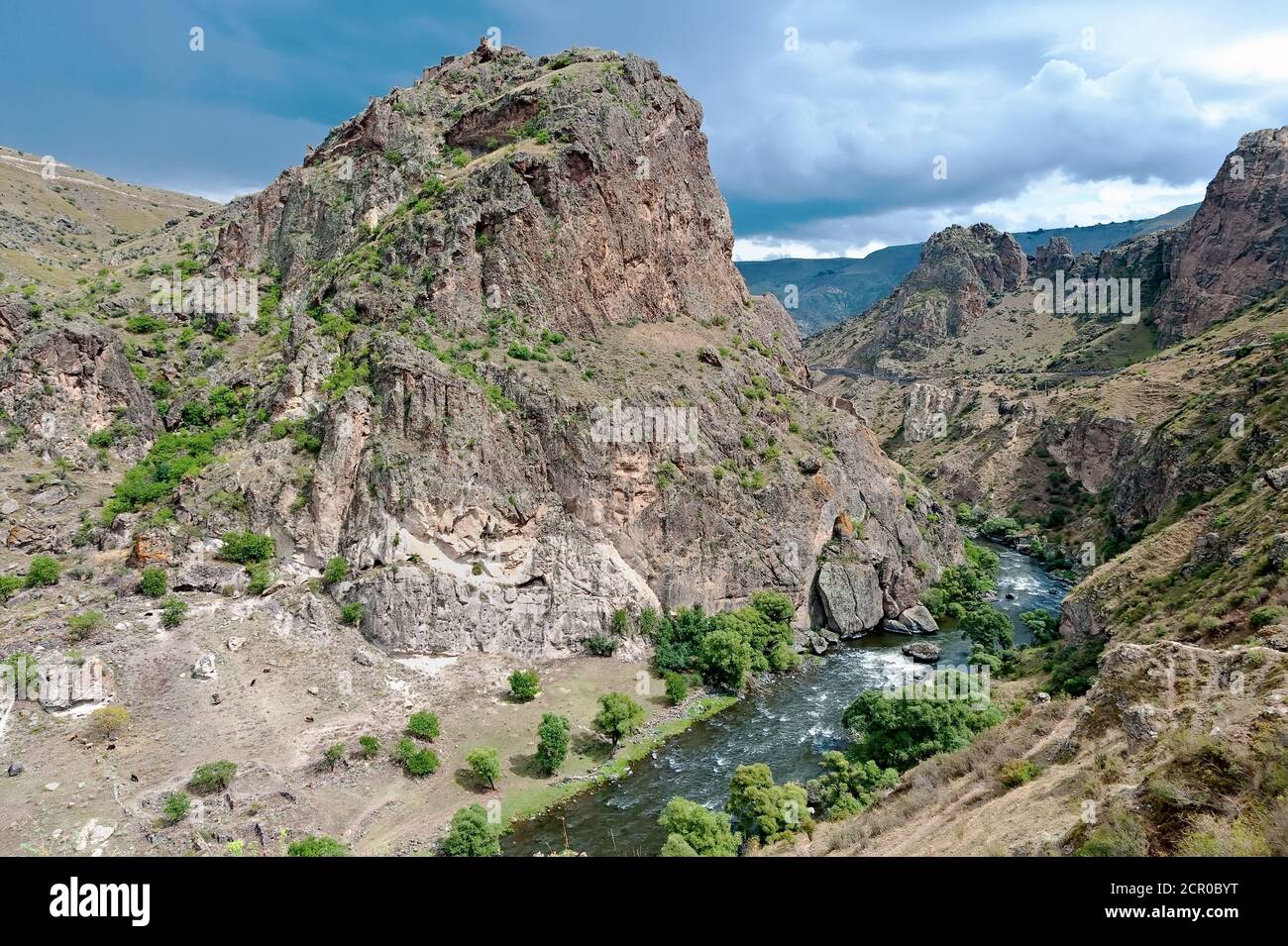 Mountain valley landscape in Georgia Stock Photo - Alamy