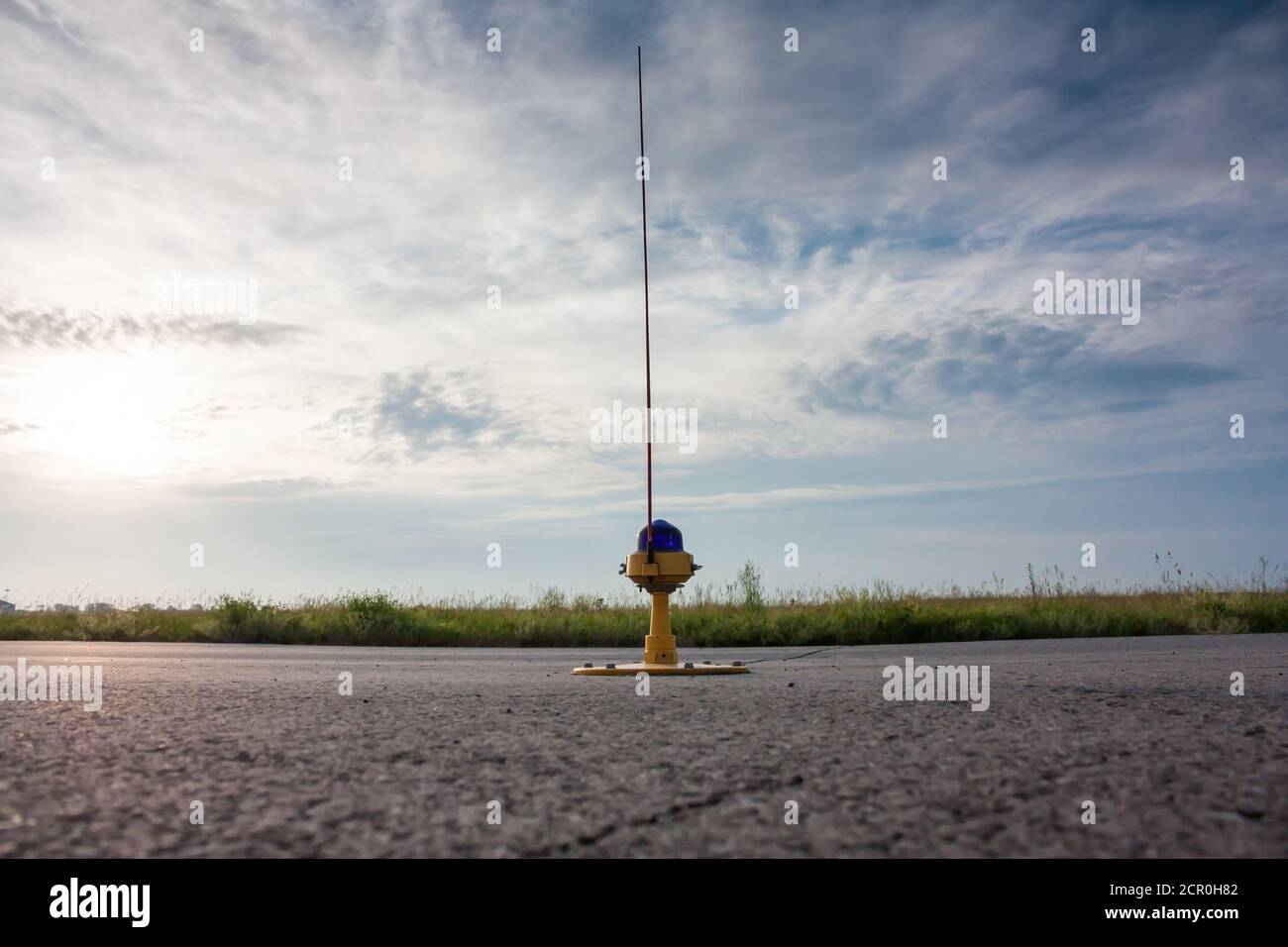Taxiway, side row lights Stock Photo - Alamy