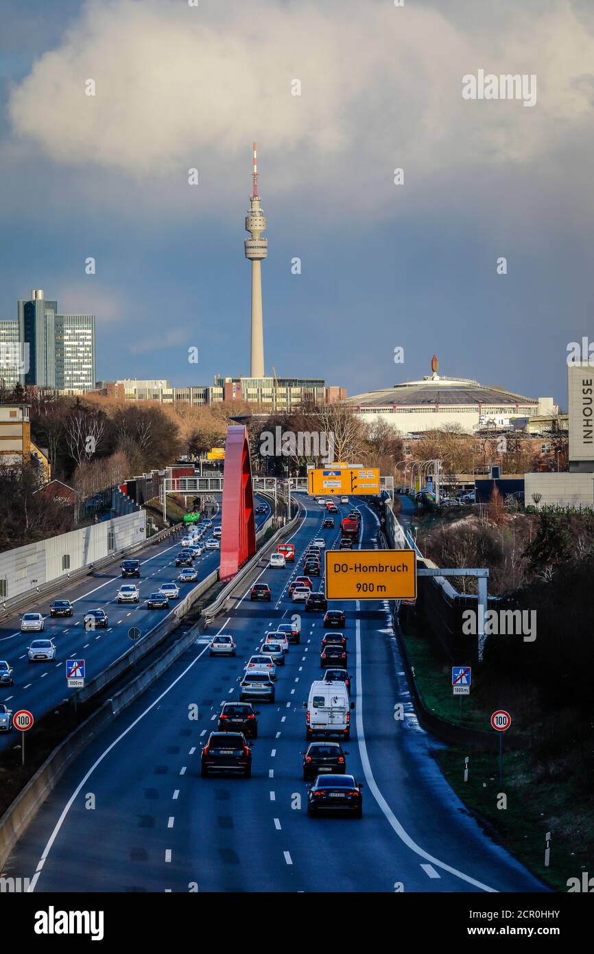 City skyline dortmund germany motorway hi-res stock photography and ...