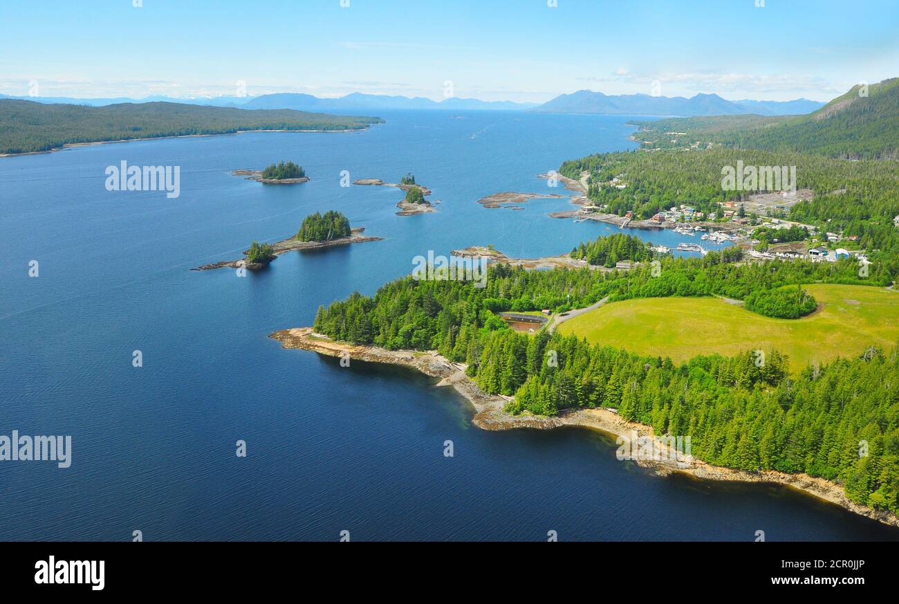 Misty Fjords National monument aerial view, Ketchikan Alaska Stock ...