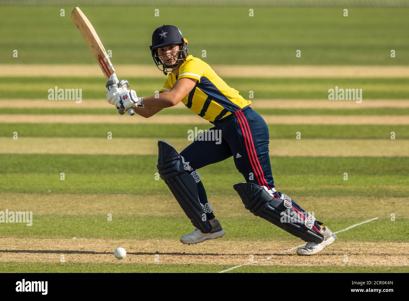 London, UK. 19 September, 2020. Chloe Brewer batting as the South East ...
