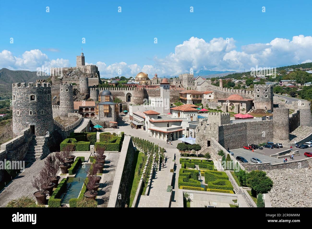 Aerial view to Rabati Castle complex in Akhaltsikhe, Georgia Stock ...