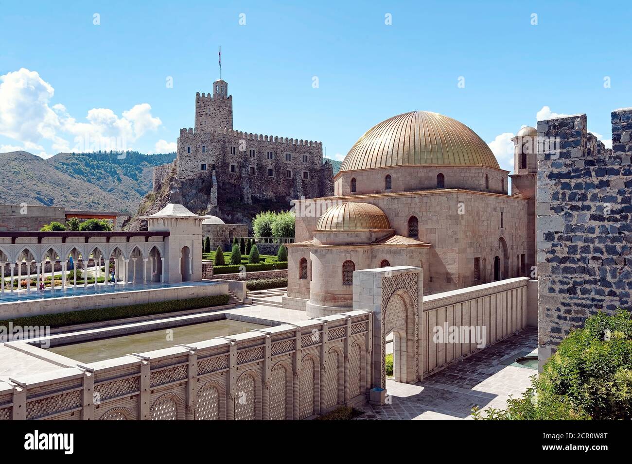 The view to the mosque and Citadel of Rabati Castle in Akhaltsikhe ...