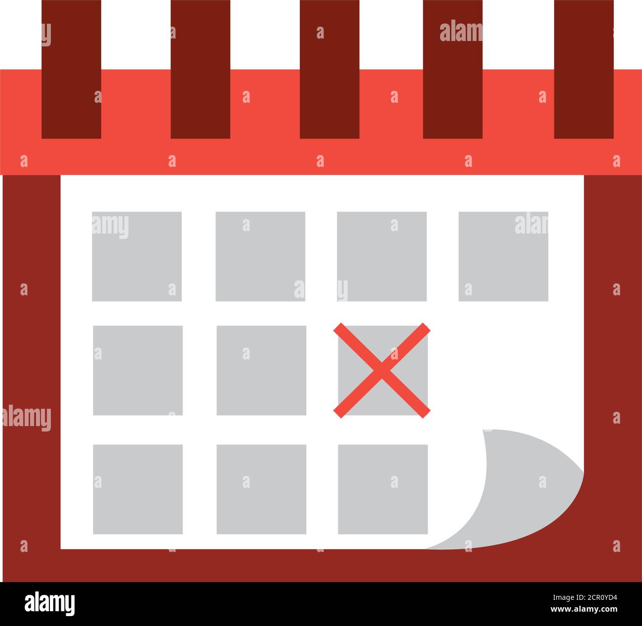 calendar reminder marker date flat icon style vector illustration Stock ...