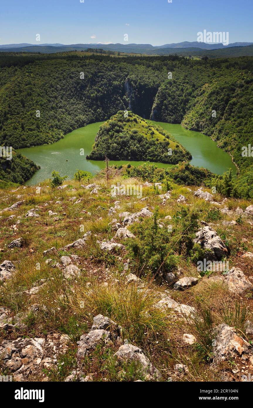 River Uvac meandering through the canyon, Serbia Stock Photo - Alamy