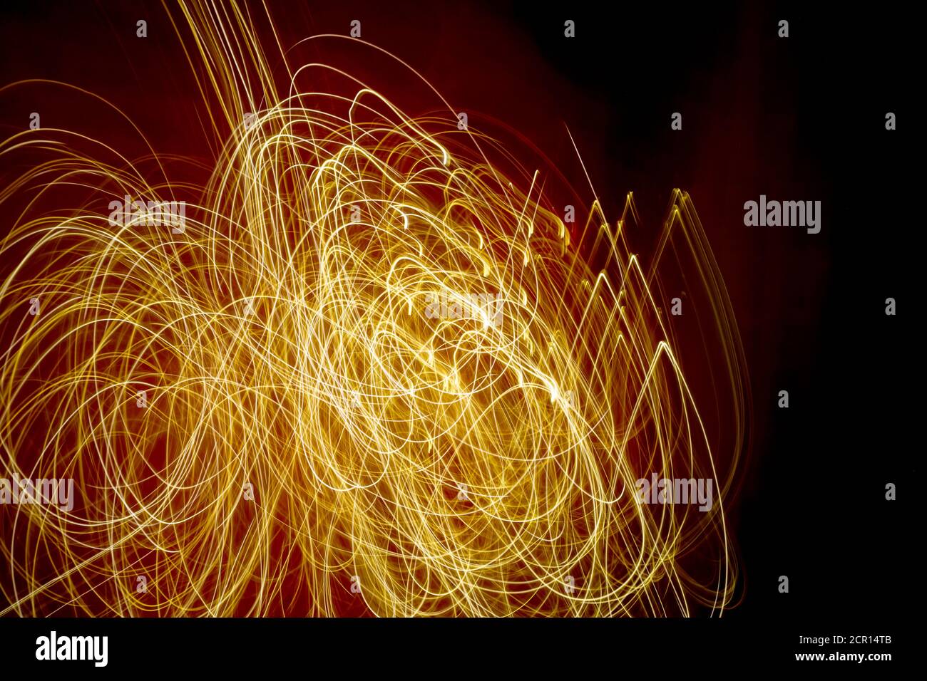 Long exposure abstract light painting sparks Stock Photo - Alamy